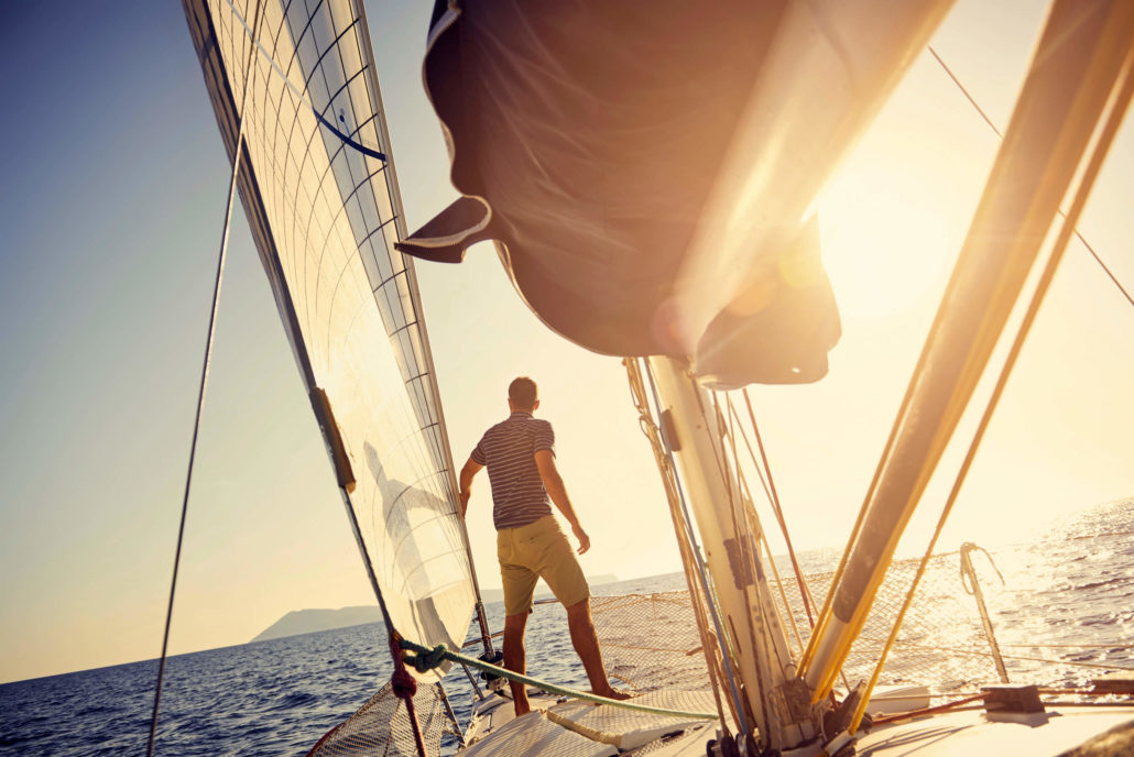 Successful man on a sailing yacht - Limes 8